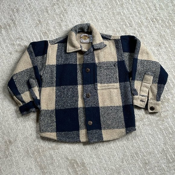 Jackets & Coats | Youth Earth Ragz Kidz Navy And Cream Plaid Jacket Sz ...